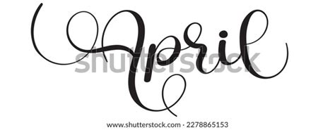 Hello April April Month Vector Decoration Stock Vector Royalty Free