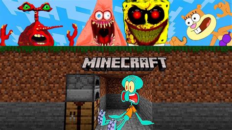😱minecraft Speedrunner Vs 4 Hunters Spongebob Animation Youtube