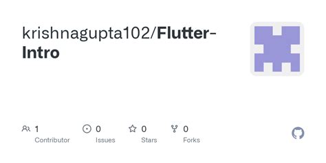 GitHub Krishnagupta Flutter Intro