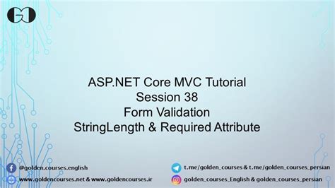 اعتبارسنجی فرم در Aspnet Core جلسه 38 آموزش Aspnet Core