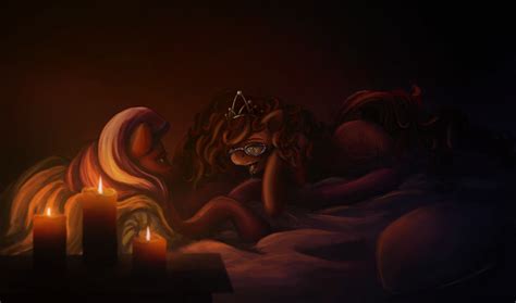 Rule 34 Bed Candle Cunnilingus Diamond Tiara Mlp Equine Female Fire