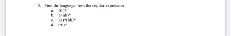 Solved Find The Language From The Regular Expression A Chegg