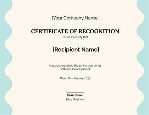 Software Online Training Certificate Templates Edit Online And Download Example
