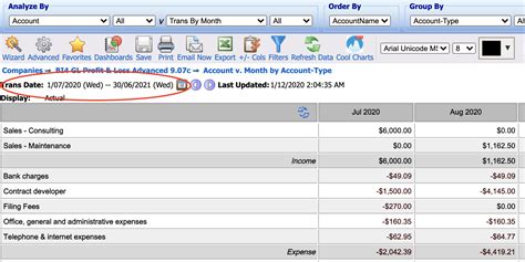 Favourite Reports Default Date Ranges BI Cloud Help Centre