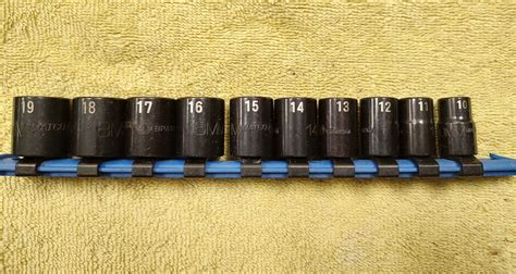 Matco 3 8 Dr 10pc Metric Pro Non Slip Impact Socket Set 10 19mm Used