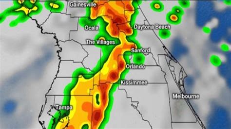 Rain Drenches Central Florida Threat Of Severe Weather In