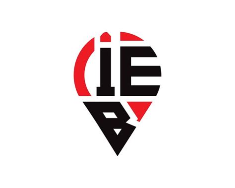 Premium Vector Ieb Letter Location Shape Logo Design