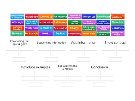 B14 Lesson 11d Identify Function Of Discourse Markers Group Sort