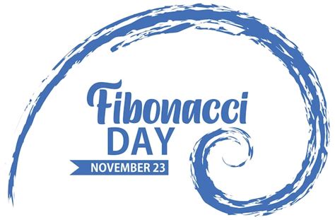 Plakatdesign Zum Fibonacci Tag Kostenlose Vektor