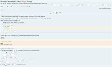 Solved Divergence Theorem Also Called Gauss ₫s