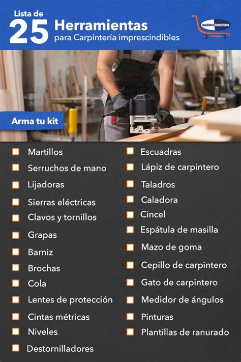 25 Herramientas para Carpintería Imprescindibles Arma tu Kit