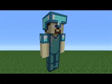 How To Draw Minecraft Steve With Diamond Armor Step By Step