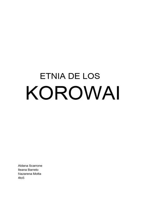 Etnia De Los Korowai Pdf