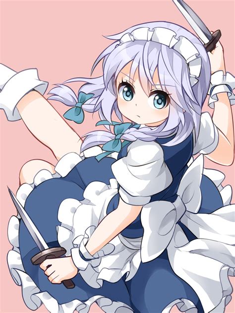Safebooru 1girl Apron Blue Dress Blue Eyes Blush Bobby Socks Bow