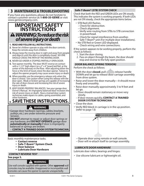 Genie Troubleshooting Manual