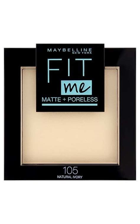 MAYBELLINE Fit Me Matte&Poreless матирующая пудра, 105 Natural Ivory ...