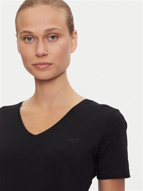 4f T Shirt 4fwaw24ttshf1649 Czarny Slim Fit Modivo Pl