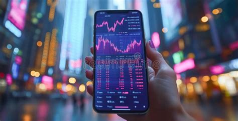 Mobile Banking Transaction Verification Smartphone City Street Setting Generative Ai Stock