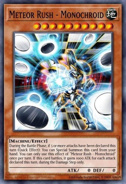 Meteor Rush Monochroid Yu Gi Oh Card Database Ygoprodeck