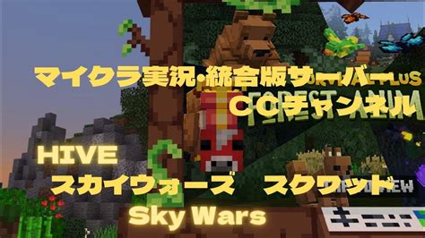 【minecraft】hive スカイウォーズ⚔️6キル最後はノックバックニモでキル【統合版サーバー実況・小学生】minecraft