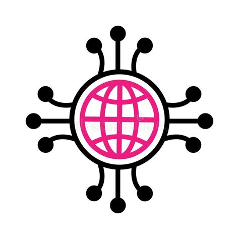 Global Technology Connection Icon Simple Vector Sketch Stock Illustration Illustration Of