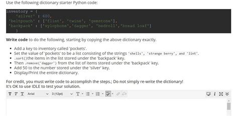 Solved Use The Following Dictionary Starter Python Code Chegg Com