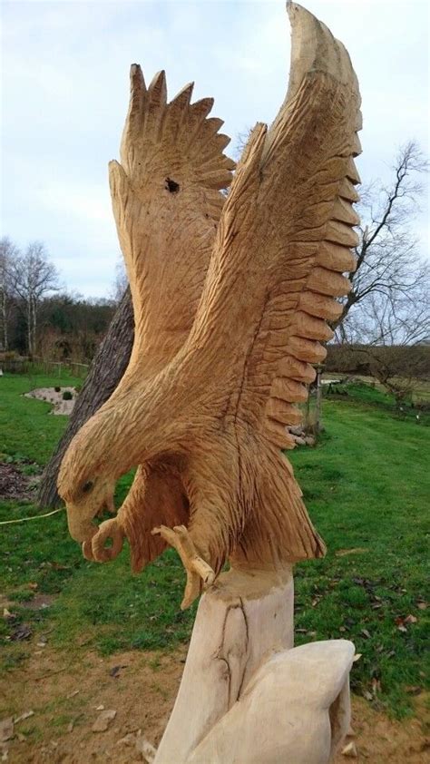 Chainsaw Carving Eagle Chainsaw Wood Carving Chainsaw Carving Wood