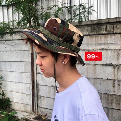 ️ 9 9 ️ หมวกปีกทหาร ลายพรางwoodland 99 หมวกปีกกว้าง 7cm เนื้อผ้ามีคุณภาพไม่บางทางร้านรับ