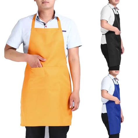 Cooking Apron Men Long Section Simple Antifouling Male Chef Apron Adult