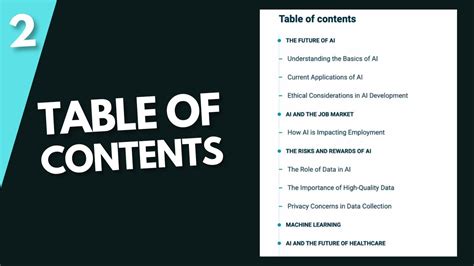 How To Design Table Of Contents For Your Website Using HTML CSS JS