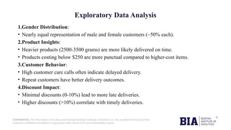 E Commerce Product Delivery Prediction A Machine Learning Project By Karthik R Pptx