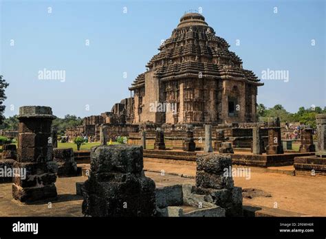 Konark India February 2021 People Visiting The Sun Temple In Konark