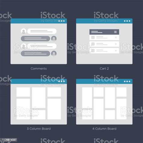 Trang Web Wireframe Layouts Ui Kits For Site Map Và Ux Design Hình Minh Họa Sẵn Có Tải Xuống
