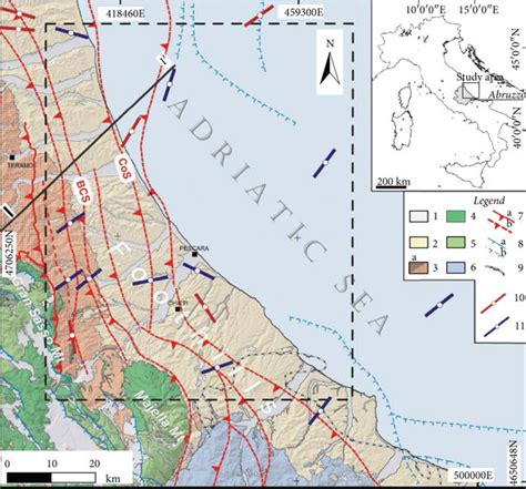 A Simplified Geological Structural Map Of The Study Area With The