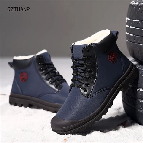 Мужская теплая Повседневная обувь плюс бархатные зимние ботинки мужские дышащие мужские