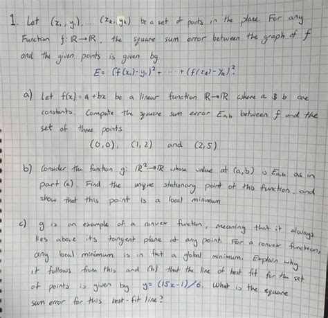 solved 1 let x1 y1 … xk yk be a set of points in the