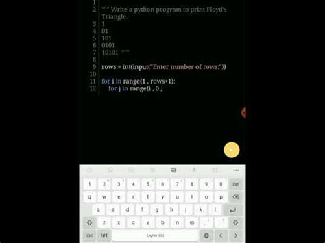 Python Program To Print Floyd S Triangle YouTube