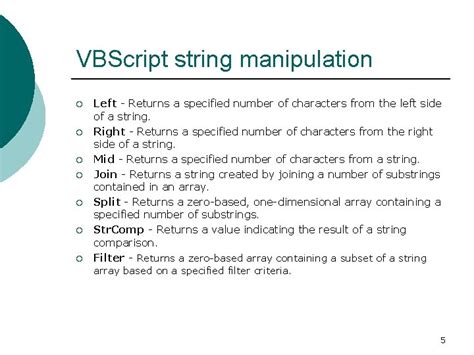 Vbscript Session 10 1 What We Learn Last