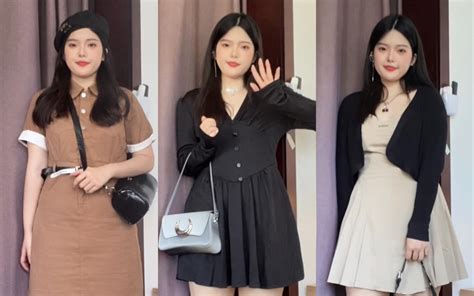 微胖女生辣妹连衣裙穿搭平价连衣裙 哔哩哔哩