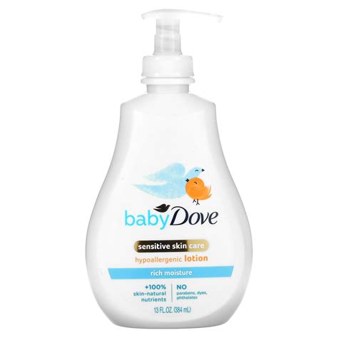 Dove, Baby, Cuidado de la piel sensible del bebé, Loción hipoalergénica ...