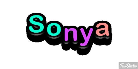 Sonya Name Animated  Logo Designs