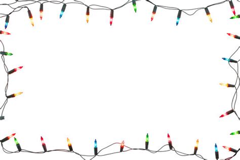 White Christmas Lights Border