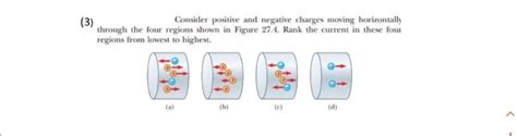 Solved 3 Consider Positive And Negative Charges Moving