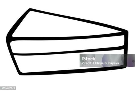 손으로 그린 케이크 한 조각 와 에서 낙서 스타일로 에서 고립된 통하고 있는 하얀 배경에 벡터 달콤하고 아름다운 디저트 인사말 카드 엽서 인쇄 메뉴에 대 한 템플릿입니다