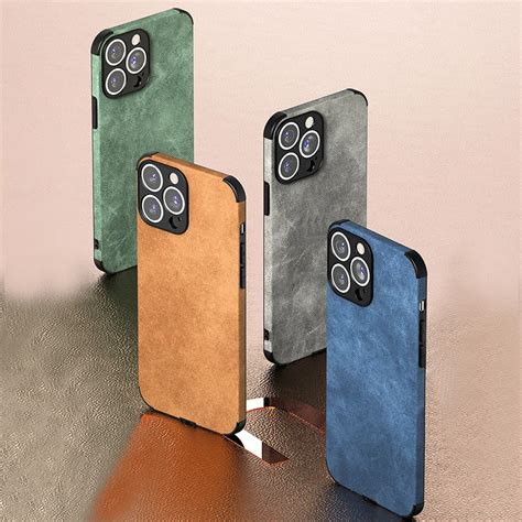Luxury Lambskin Leather Phone Case For Iphone Pro Max X Xs Xr Plus Se Retro