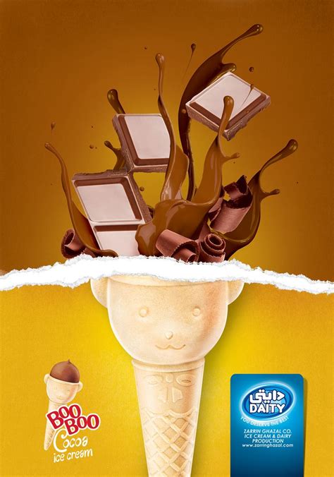 Daity Ice Cream Ads Bobo Cone Ice Cream Cocoa Ice Cream Poster Ads