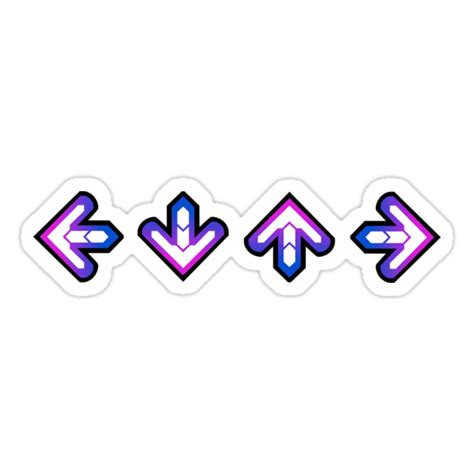 Ddr Arrows Stickers By Samjanes91 Redbubble