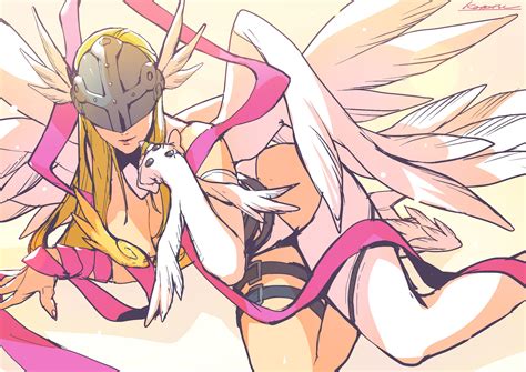 Angewomon Digimon And More Drawn By Kotatsu G Rough Danbooru