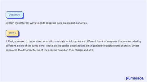 ⏩solvedexplain The Different Ways To Code Allozyme Data In A Numerade