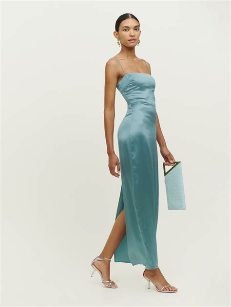 Frankie Silk Dress Sleeveless Maxilong Reformation
